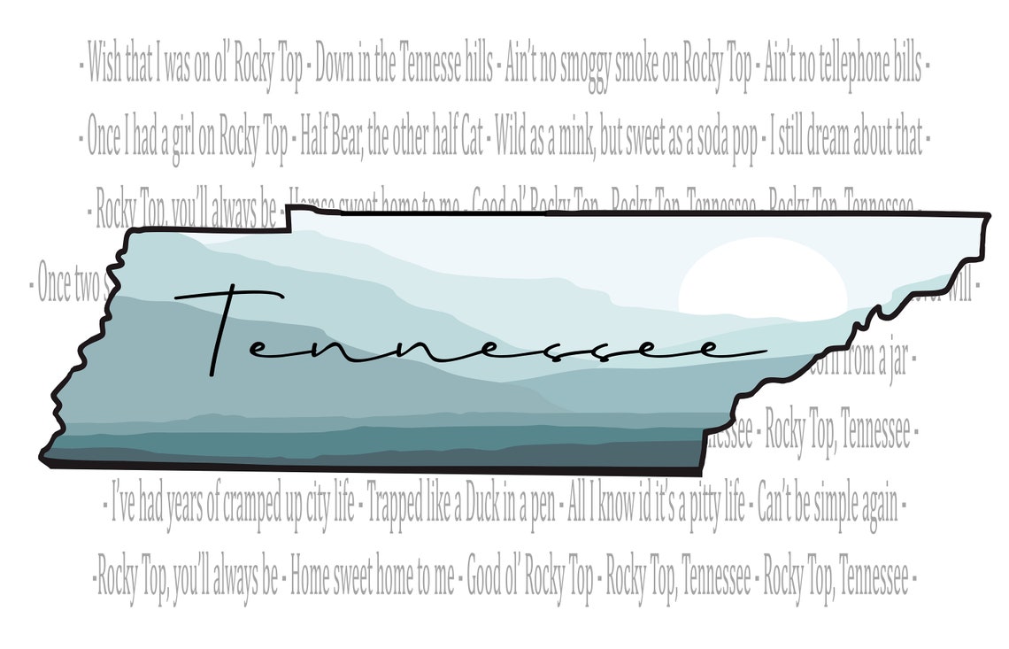 Tennessee State Post Card - Etsy