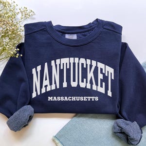Nantucket Sweatshirt, Comfort Colors Nantucket Shirt, Massachusetts ...