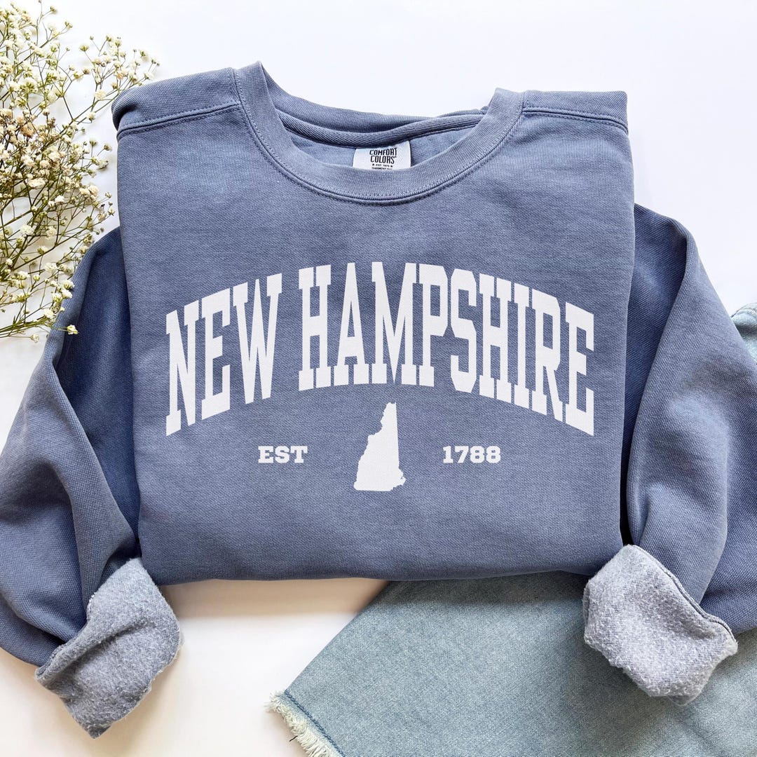 New Hampshire Sweatshirt, Comfort Colors New Hampshire Shirt, New ...