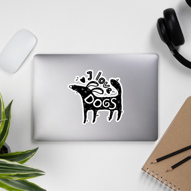 I Love Dogs Stickers Dog Lover Sticker Laptop Doggo Lover - Etsy
