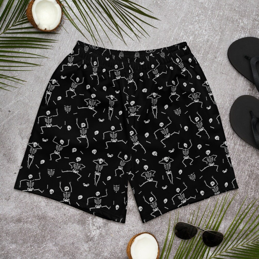 Mens Skeleton Shorts, Mens Gothic Shorts Skeleton Halloween Costume for ...