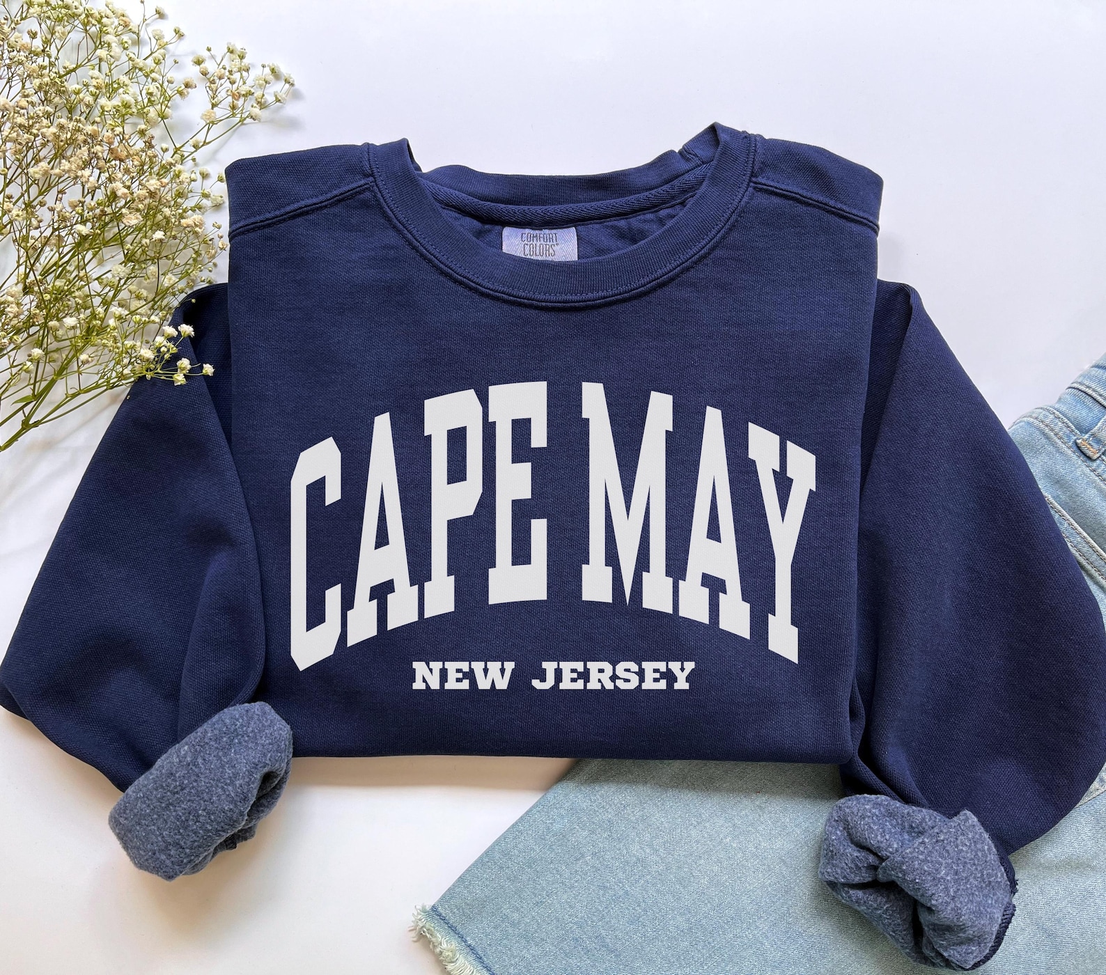 Cape May Sweatshirt, Comfort Colors Cape May Shirt, New Jersey Vacation ...