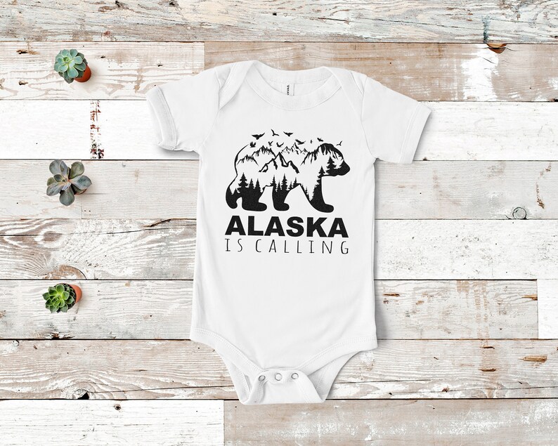 Alaska is Calling Baby Romper as Alaska Baby Gift or Bear Baby - Etsy