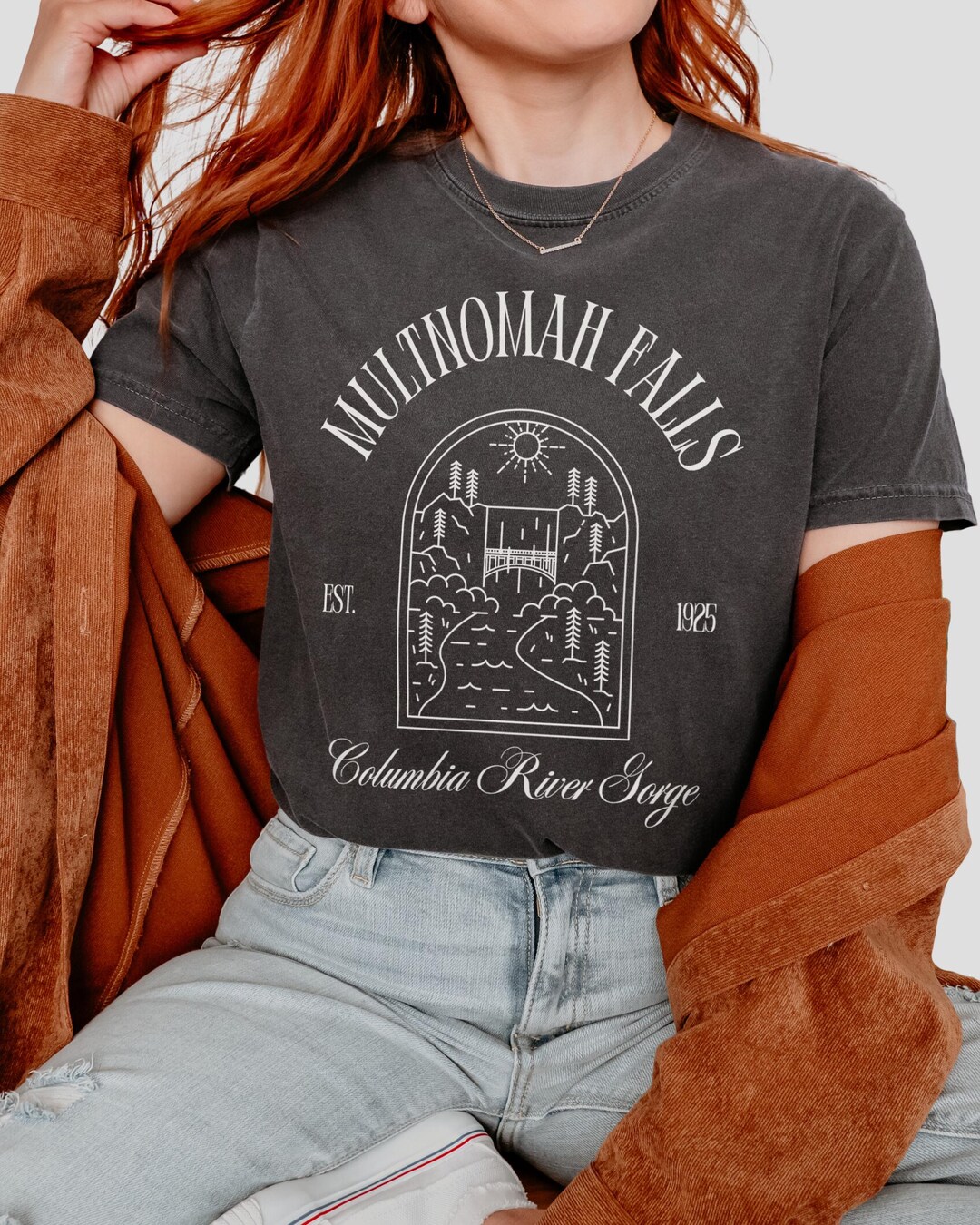 Multnomah Falls Shirt, Comfort Colors Columbia River Gorge Shirt ...