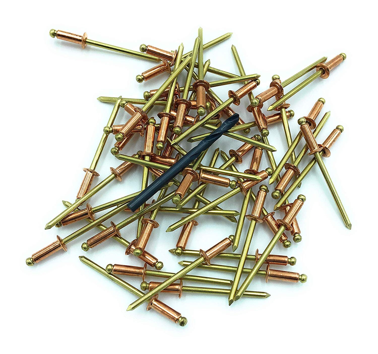 Copper Pop Rivet With Brass Mandrel #44 (1/8" Diameter X 1/4" Grip) for ...