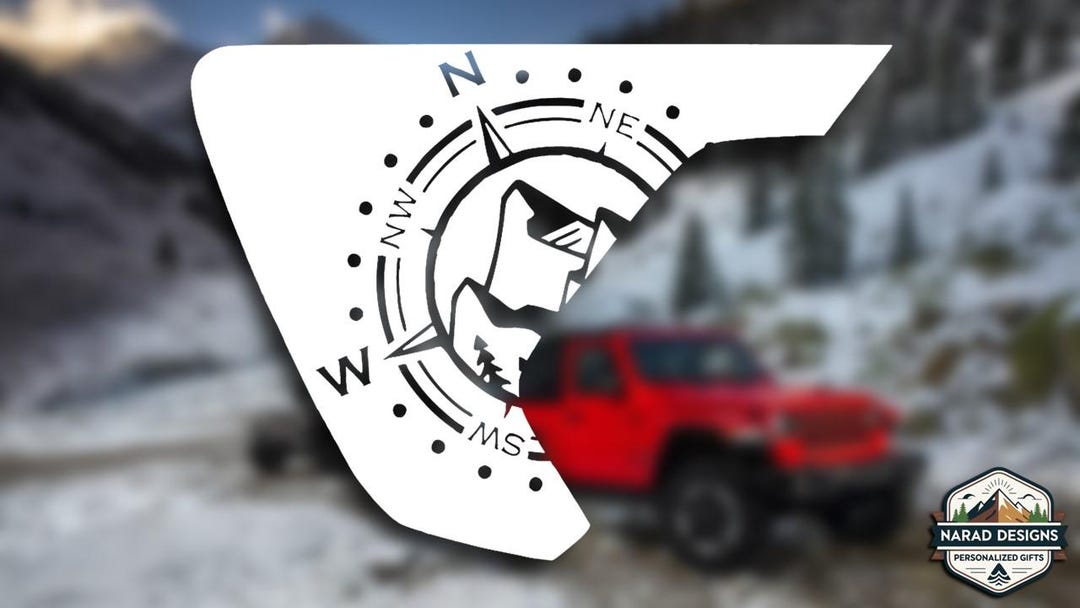 JL/JLU/JT Compass Side Vent Decals (2x) - Etsy