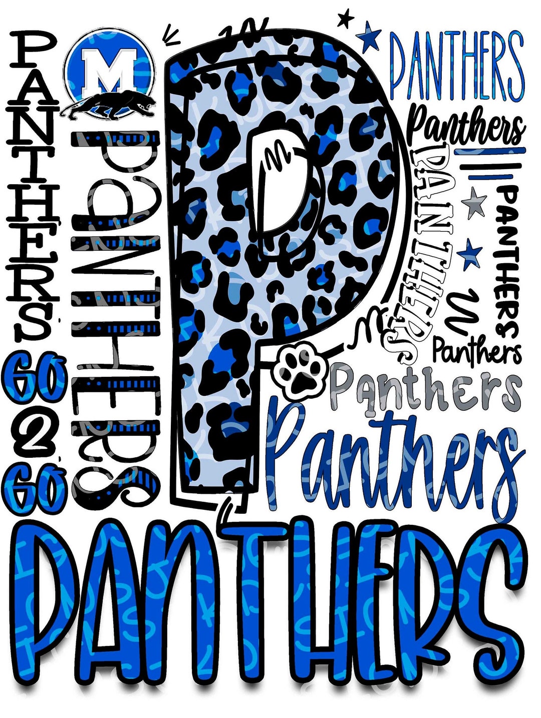 Midlothian Panthers Mascot Typography Sublimation PNG - Etsy