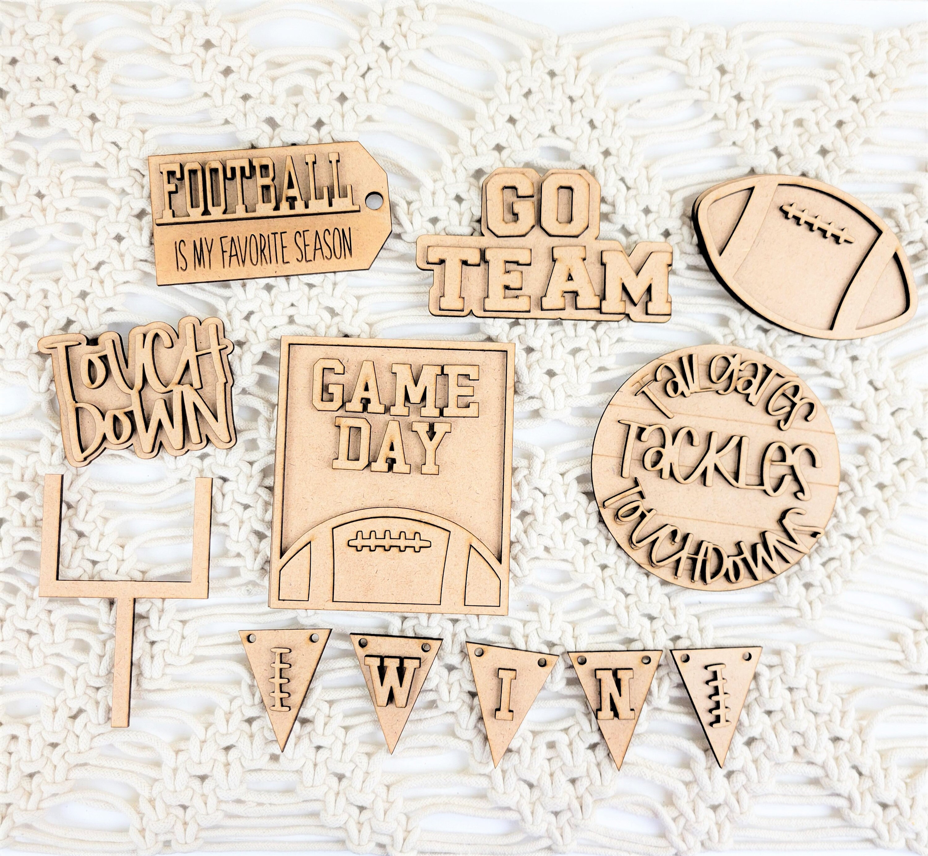 Football Game Day DIY Paint Kit Fall Football Tiered Tray - Etsy