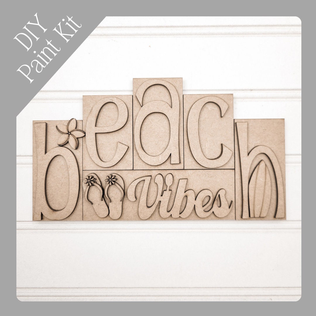 Beach Vibes Sign Paint Kit: DIY Summer Home Decor - Etsy
