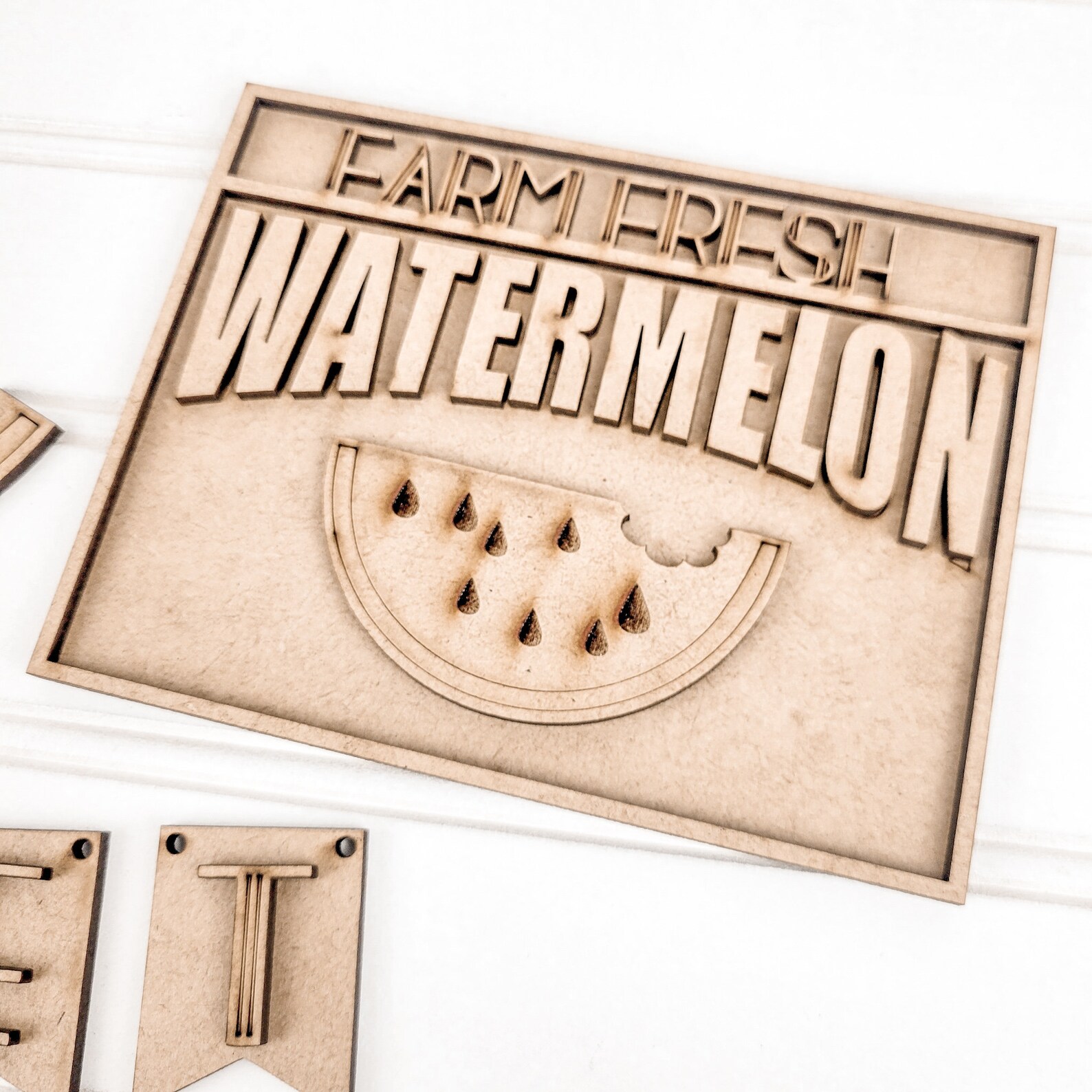 Summer Watermelons DIY Paint Kit Sweet Summer Gnome Tiered Tray Laser ...