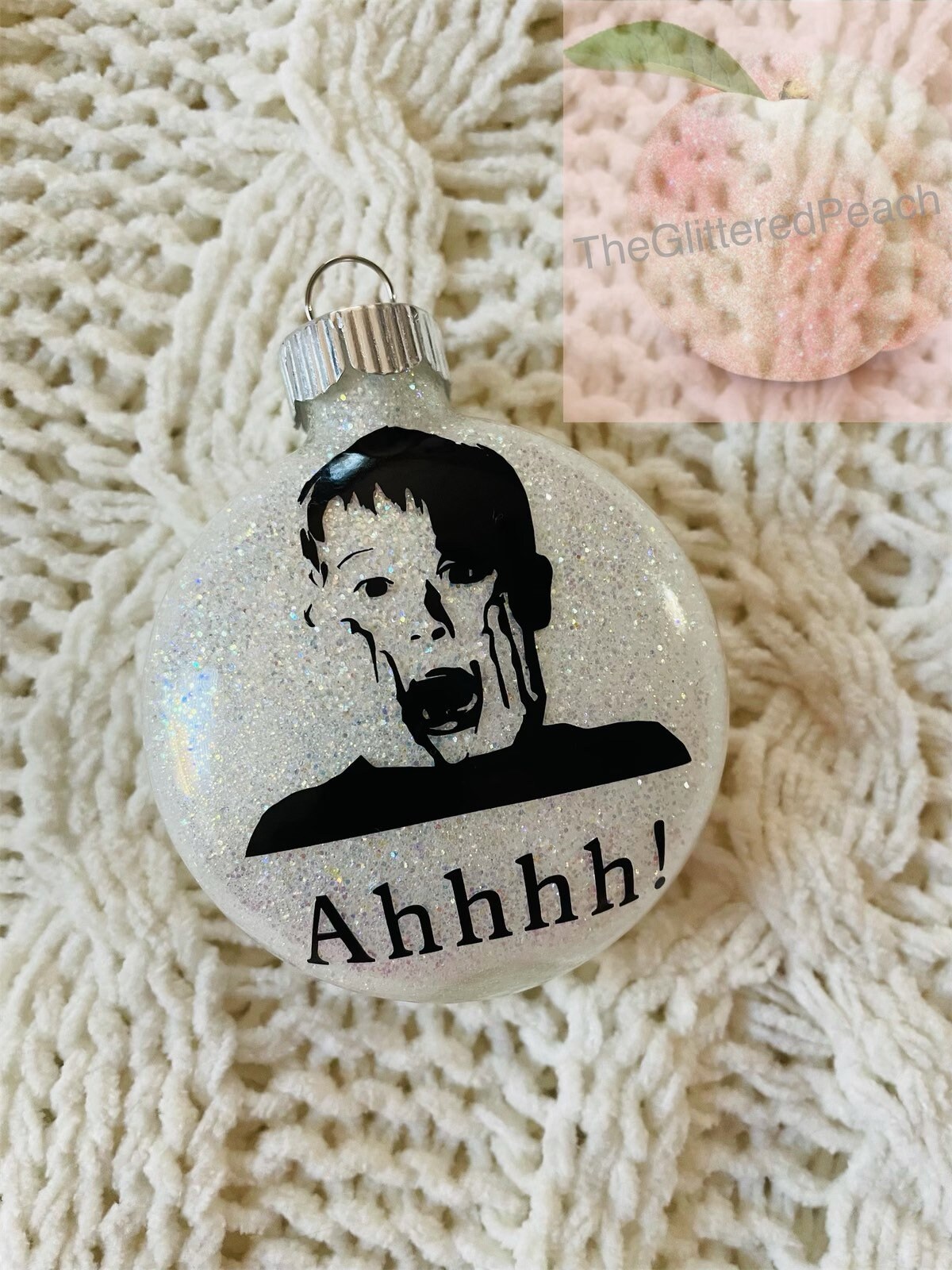 Set/6 Home Alone Glittered Glass Ornaments - Etsy