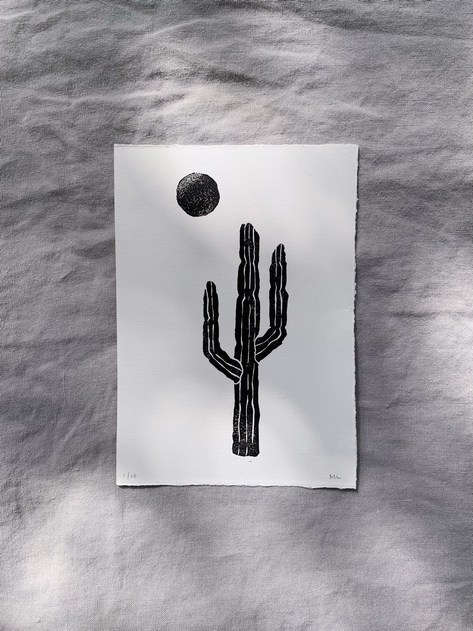 Saguaro | Desert Series | Original Block Print - Etsy