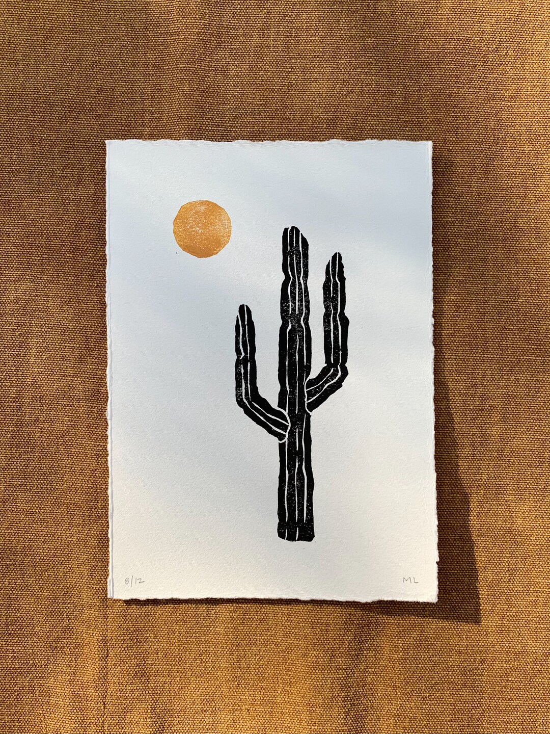 Saguaro Desert Series Block Print - Etsy