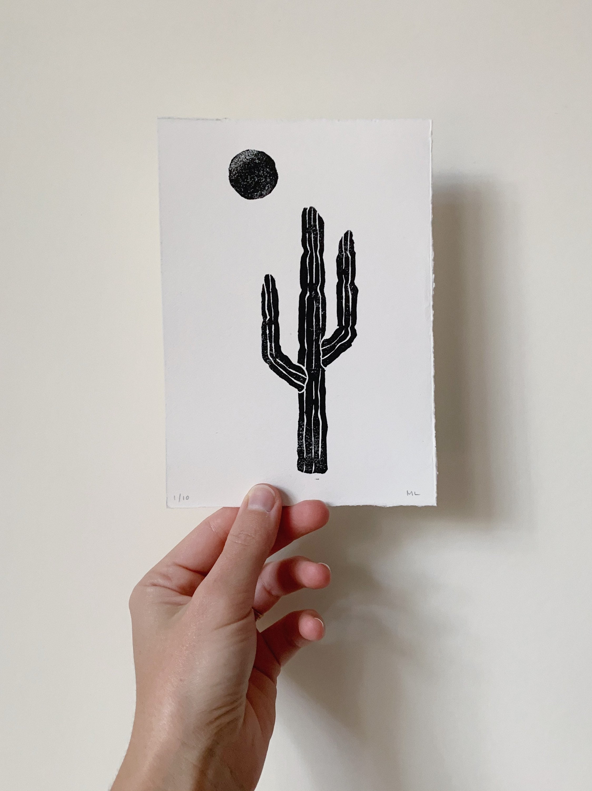 Saguaro | Desert Series | Original Block Print - Etsy