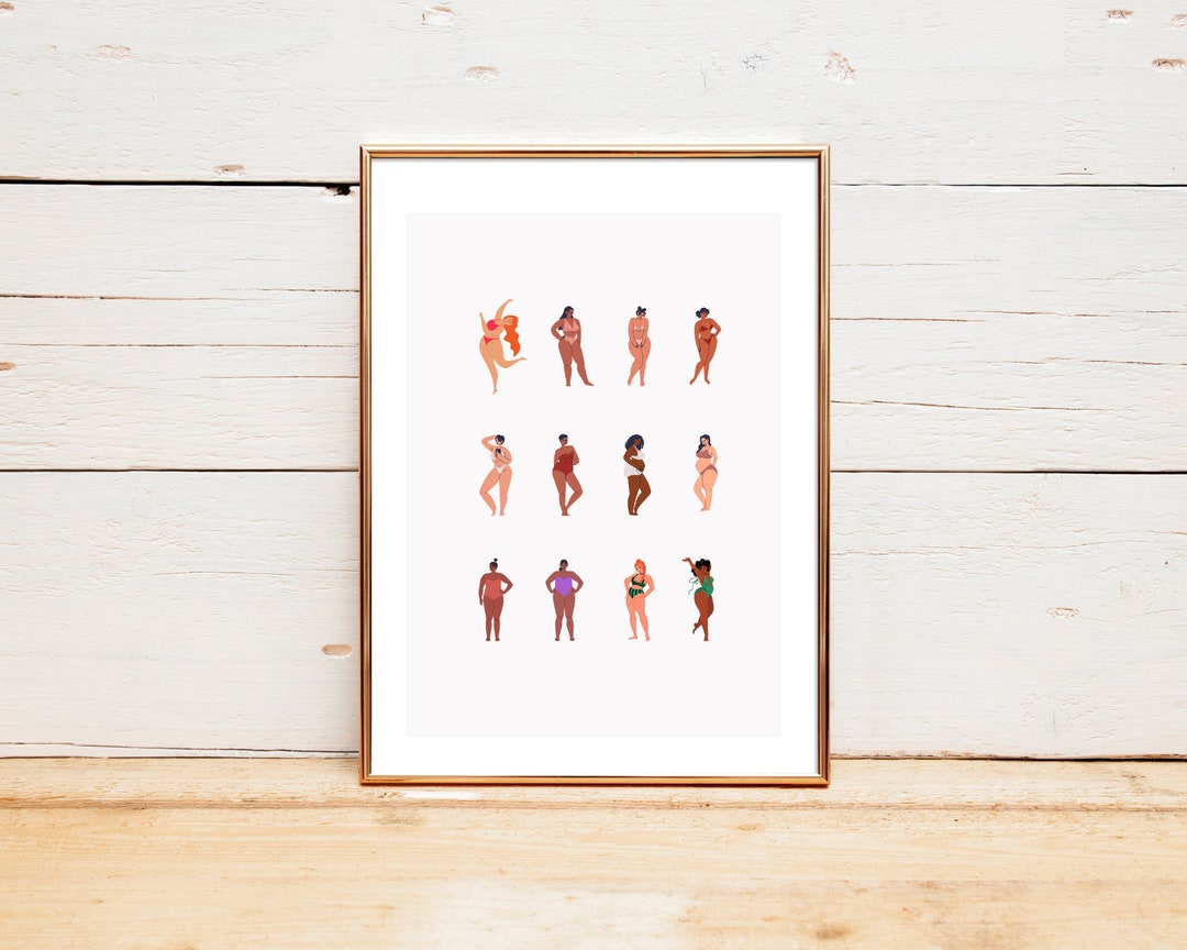 Boho Woman Printable: Body Positive Female Form Art (digital Download ...