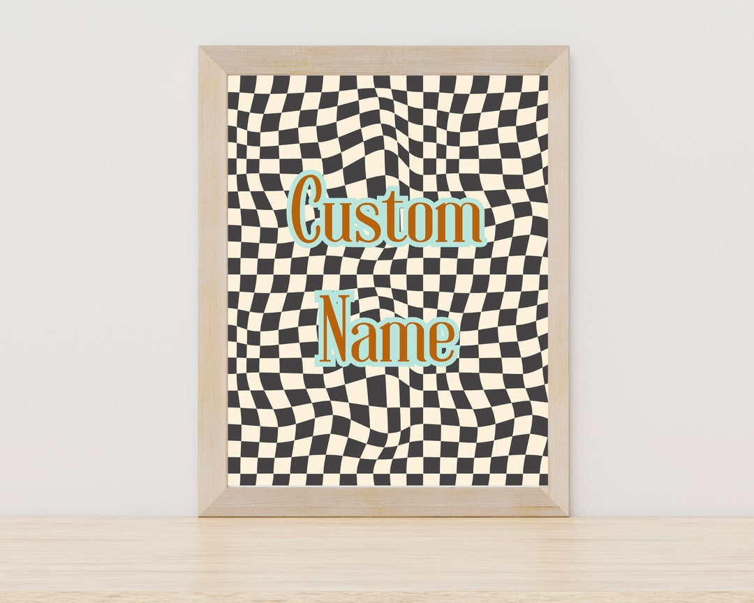 Custom Name Wall Sign, Custom Kids Name Print, Personalized Baby Name ...