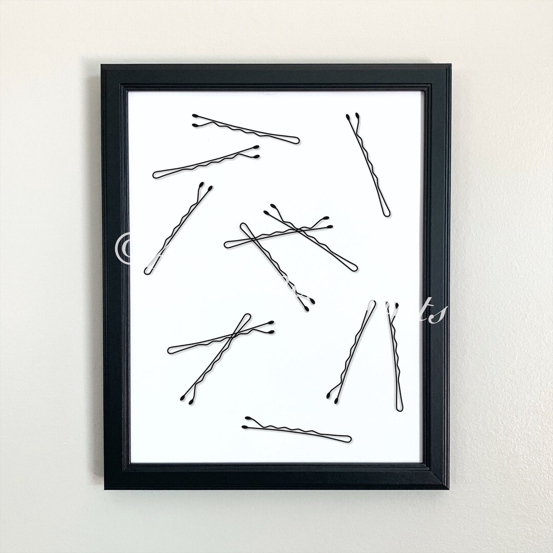 Black Bobby Pin Print, Dance Print, Dancer Art, PNG Print, Digital ...