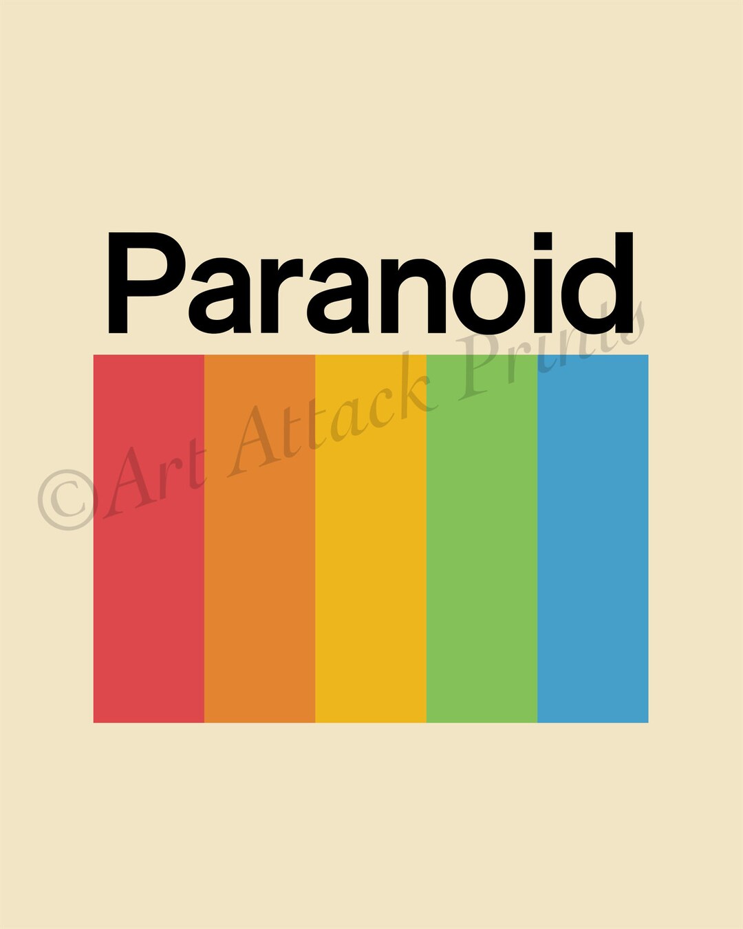 Polaroid Paranoid Print off White, Puns, Humorous Sayings, Retro, Meme ...