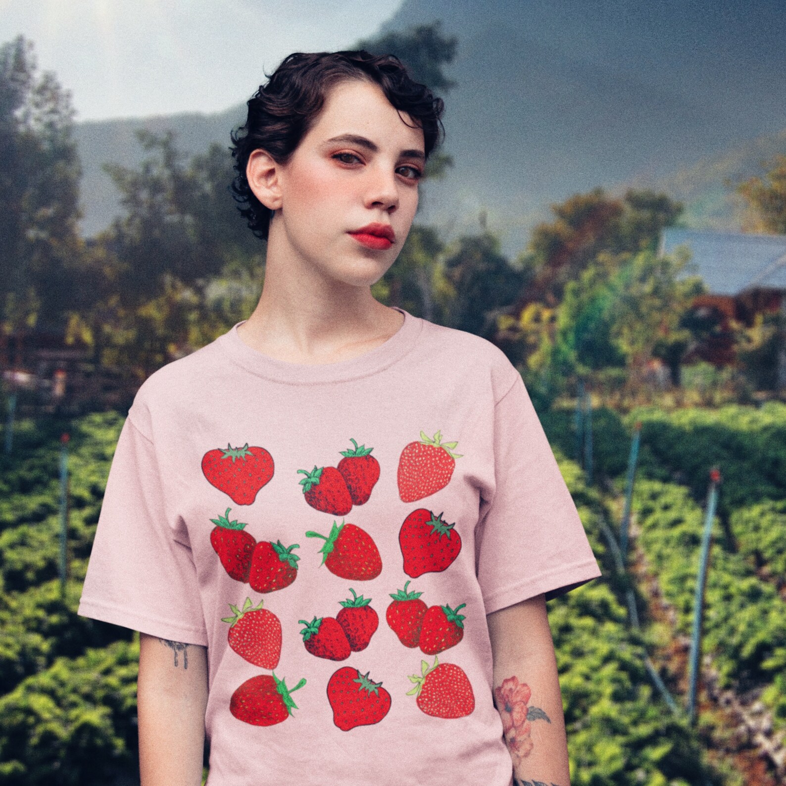 Cottagecore Clothing Strawberry Shirt Strawberry Clothes Cottage Core ...