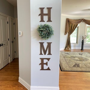 HOME Letters Dark Walnut | HOME Sign | Stained Dark Walnut | Home Décor ...