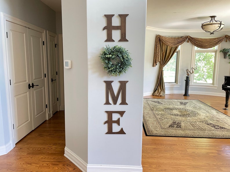 HOME Letters Dark Walnut HOME Sign Stained Dark Walnut - Etsy