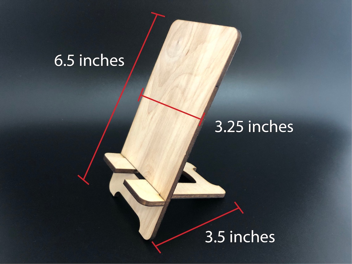 Floral Cutout Wooden Phone Stand Laser Cut & Engraved - Etsy
