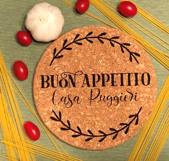 Custom Engraved Cork Trivet Personalized Kitchen Gift Table | Etsy