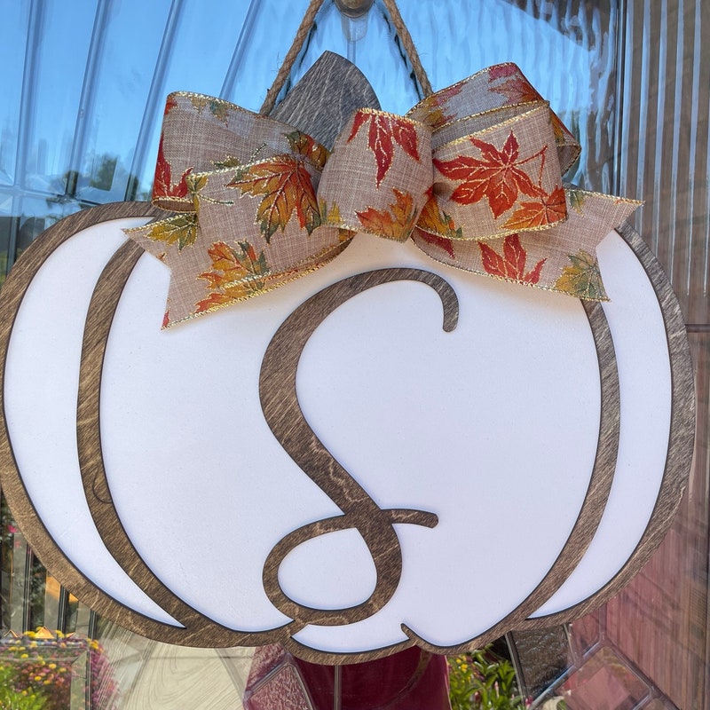 Fall Monogram Wreath - Etsy