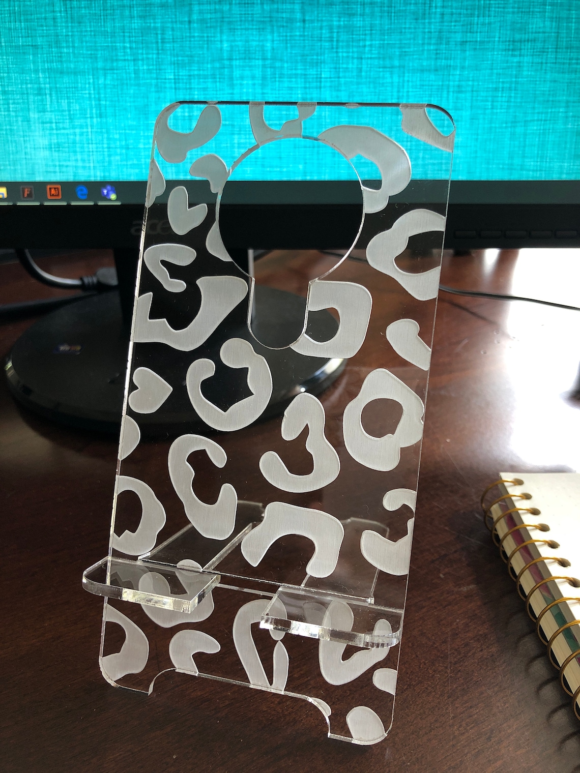 Acrylic Phone Stand Customized Laser Cut and Engraved | Etsy