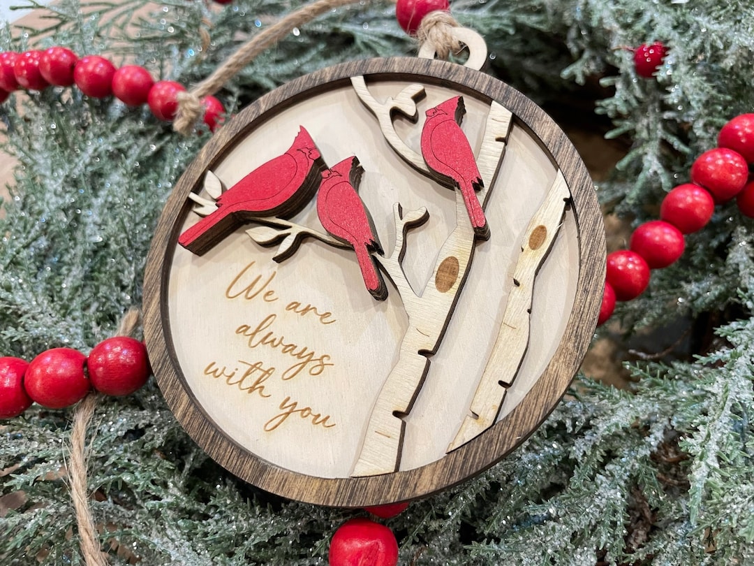 Three Cardinals Memorial Ornament With Optional Personalization | We ...
