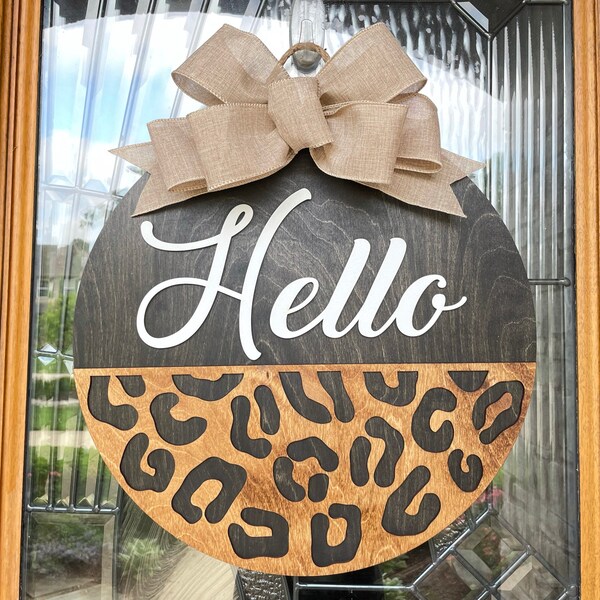 Leopard Print Wood Wreath - Etsy