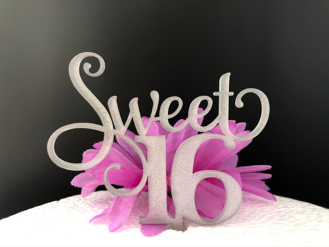 Sweet 16 Cake Topper | Sweet Sixteen Cake Topper | Sweet 16 Party Decor ...