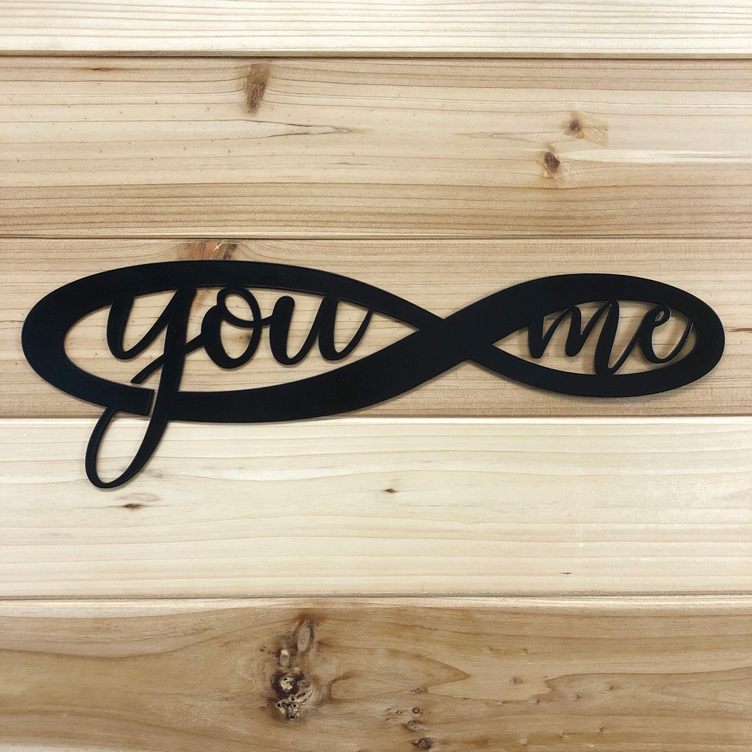 You Me Infinity Word Phrase Metal Wall Art Infinity Metal - Etsy