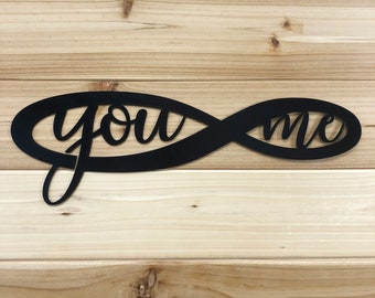 Metal Infinity Sign Decor Infinity You Me Sign Infinity Love Home Decor ...