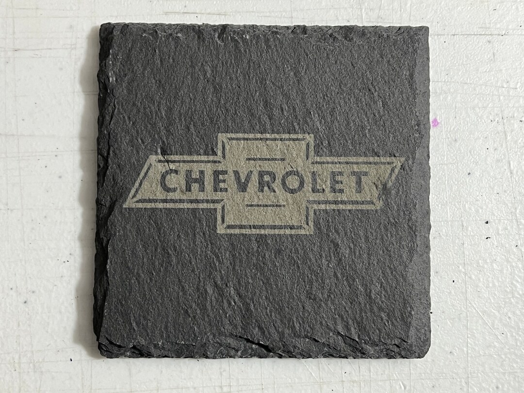 Chevrolet Chevy Laser Engraved Slate Coasters (4) Any Manufacturer and ...