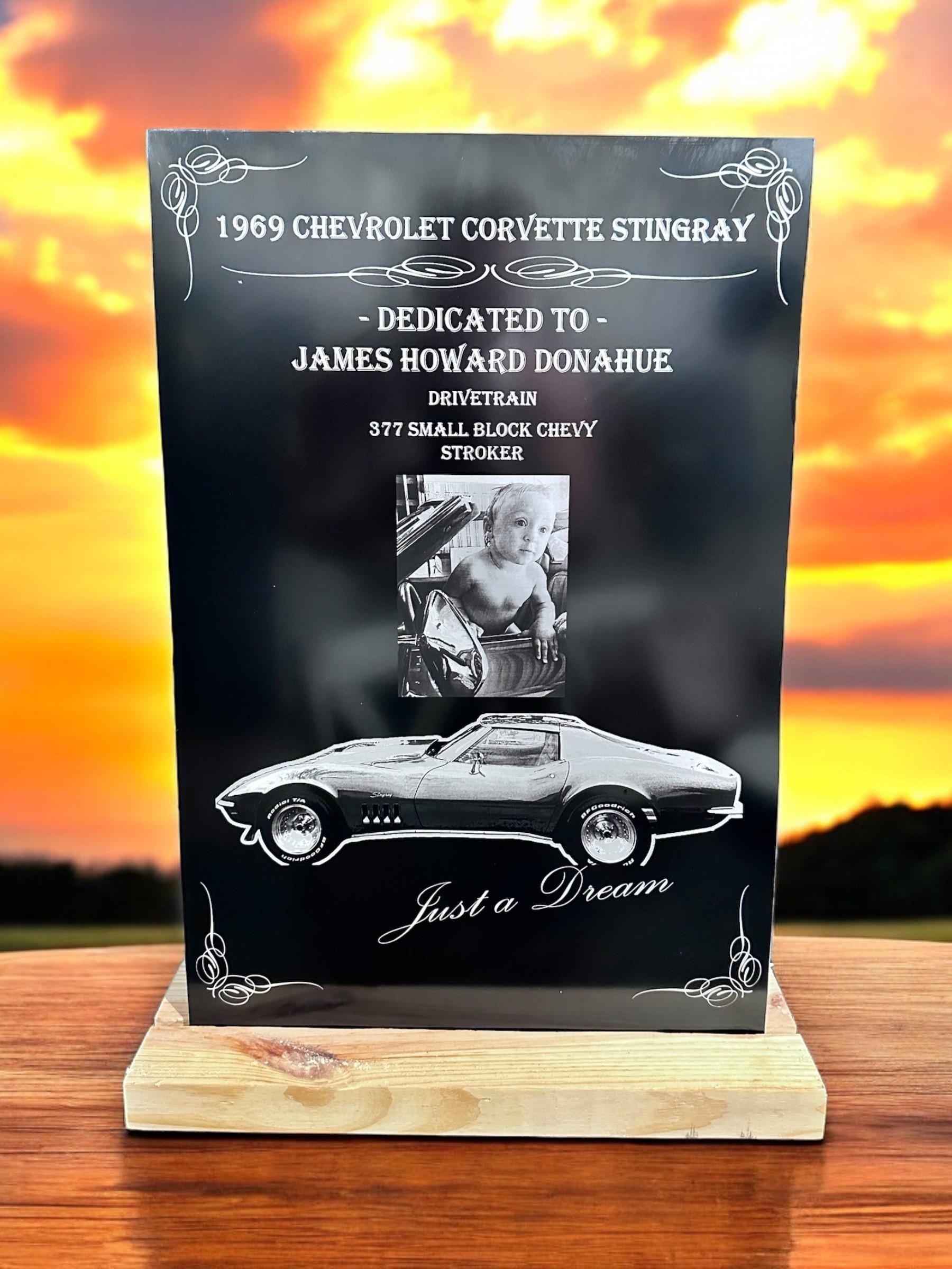 Laser Engraved Car Show Display Sign | Aluminum Car Show Sign ...