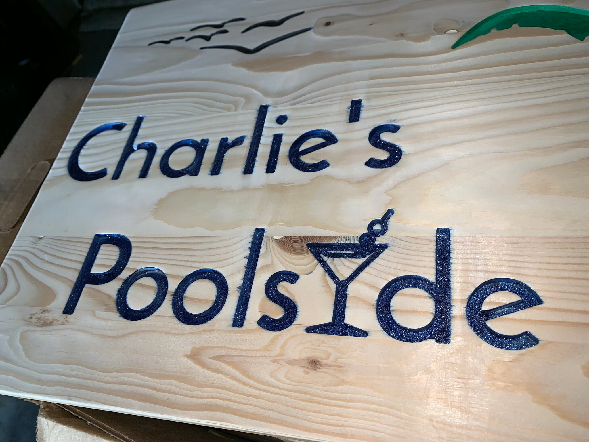 Poolside Custom Wood Home Sign Pine Sign Pool Sign Wall Art Custom Wood ...