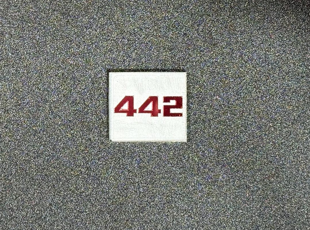 Oldsmobile Cutlass 442 Trunk Lock Cover Insert Emblem Reproduction Red ...
