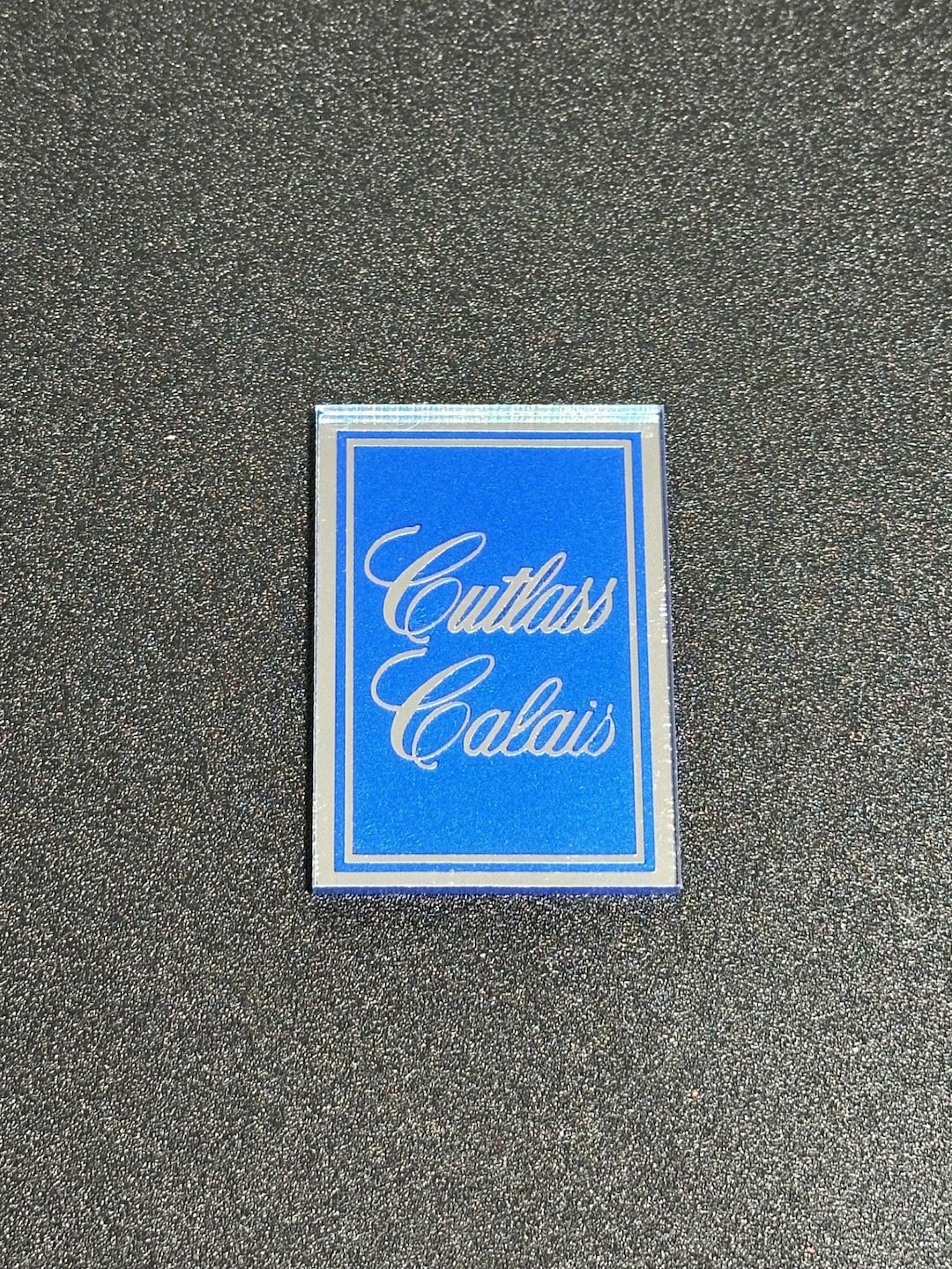 1978 1979 Oldsmobile Cutlass Calais Header Panel Emblem Blue Metallic ...