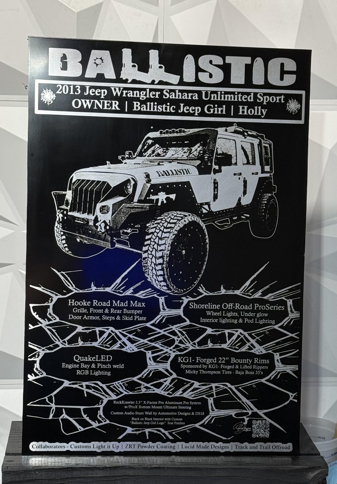 Laser Engraved Car Show Display Sign | Aluminum Car Show Sign ...