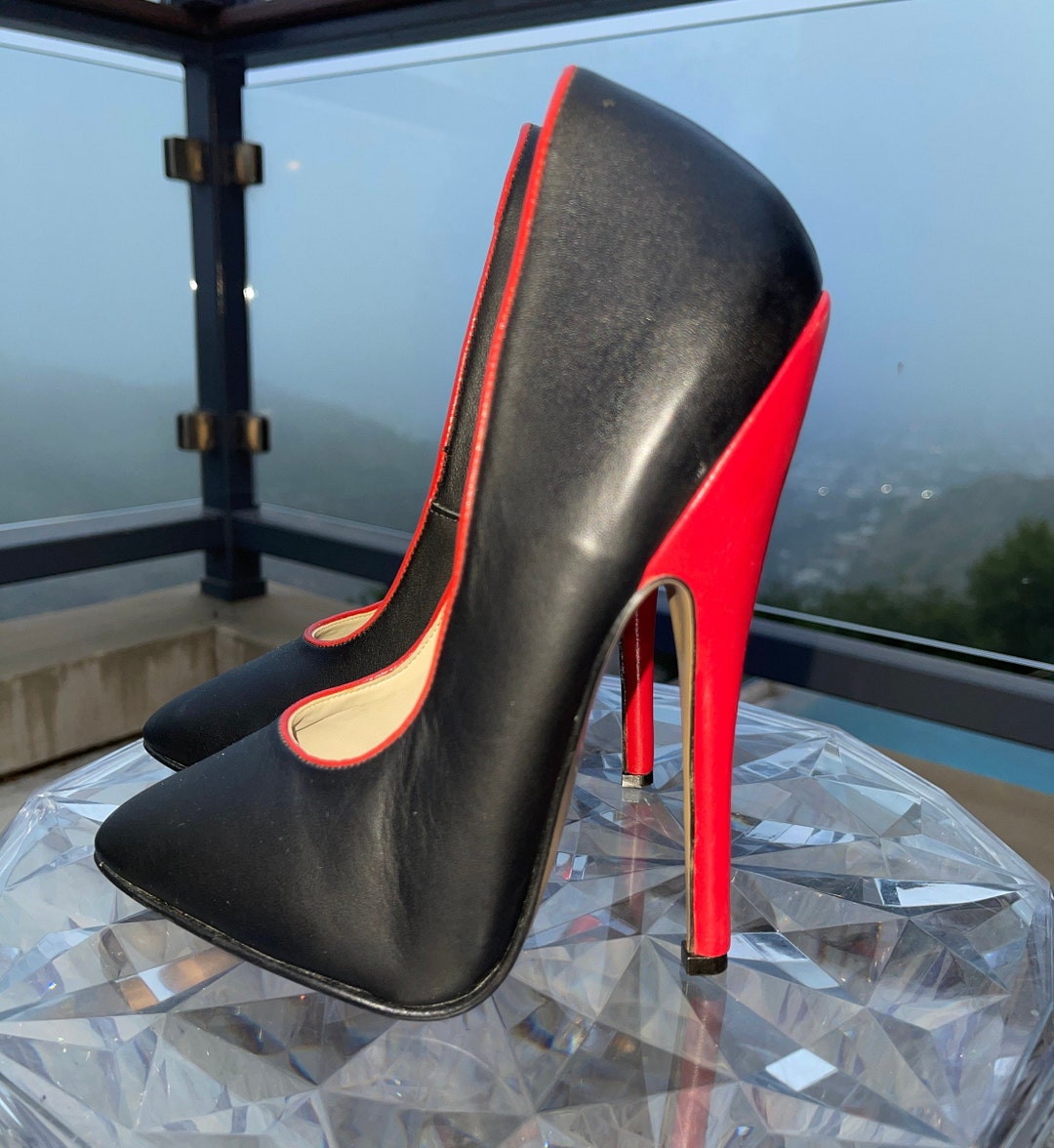 True Vintage Fetish Shoes by Imagine Brand. Black & Red Genuine Leather ...