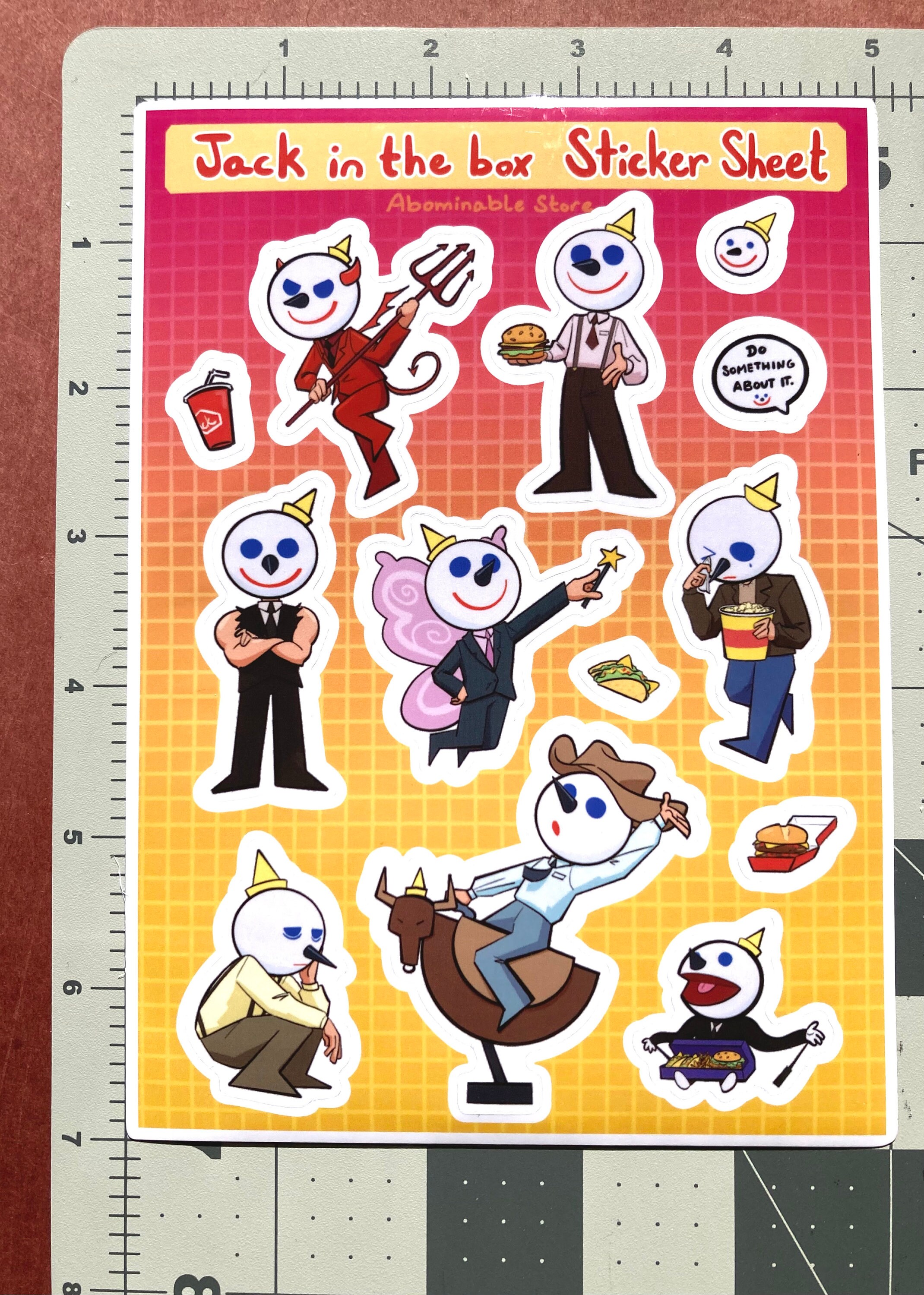 Jack in the Box Sticker Sheet - Etsy