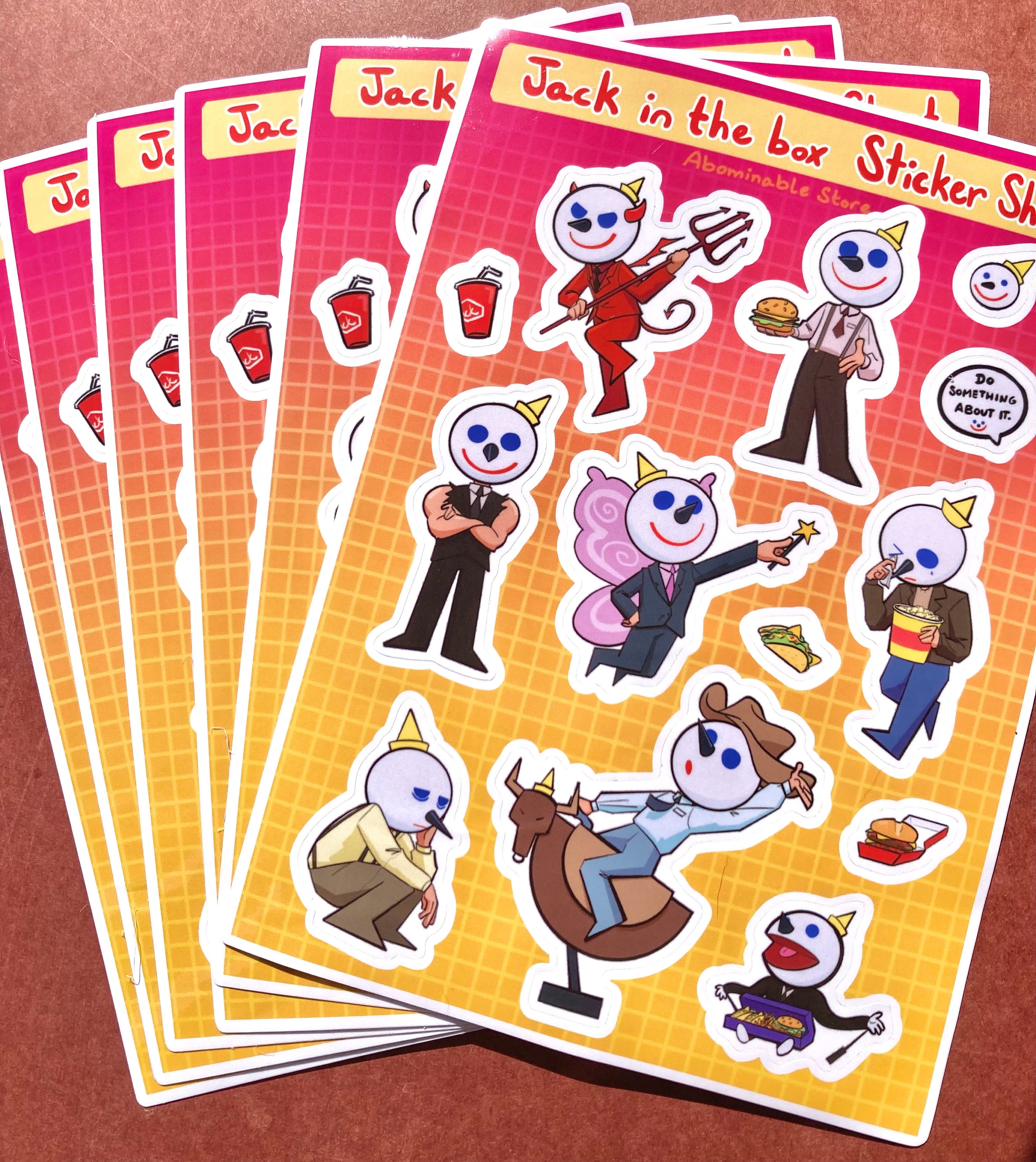 Jack in the Box Sticker Sheet - Etsy