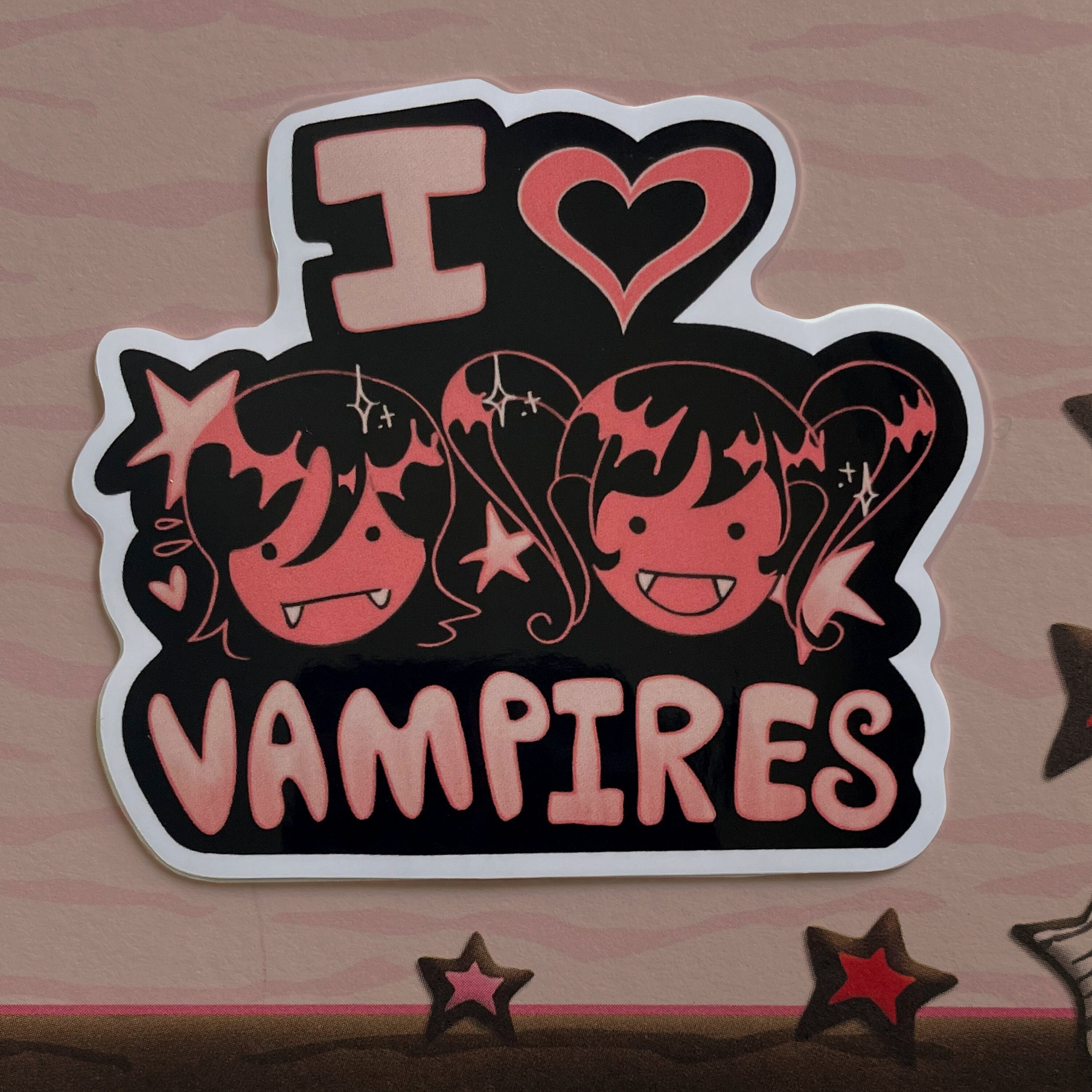 I Heart Vampires Sticker - Etsy