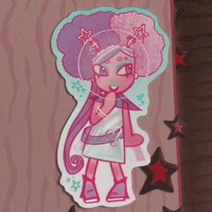 Alien Girl Doll Sticker - Etsy