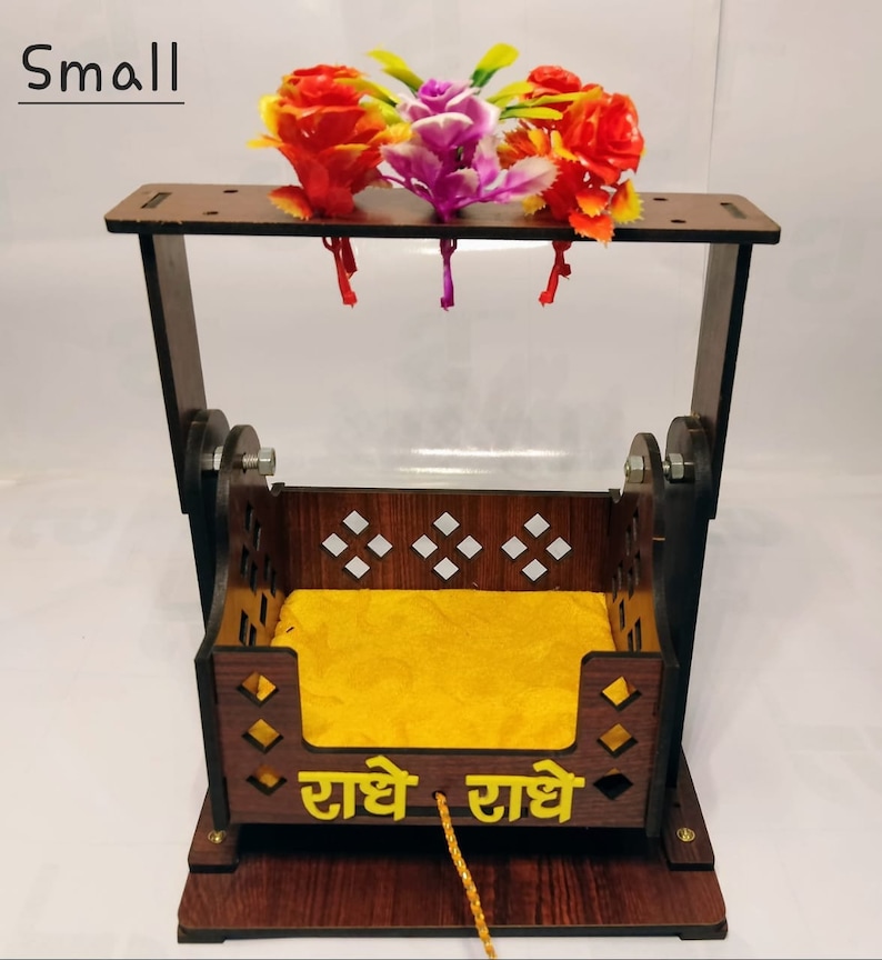 Ladoo Gopal-bal Gopal Jhula-swing/krishna-palna-singhasan-bed With ...
