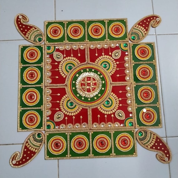Peacock Wooden Rangoli