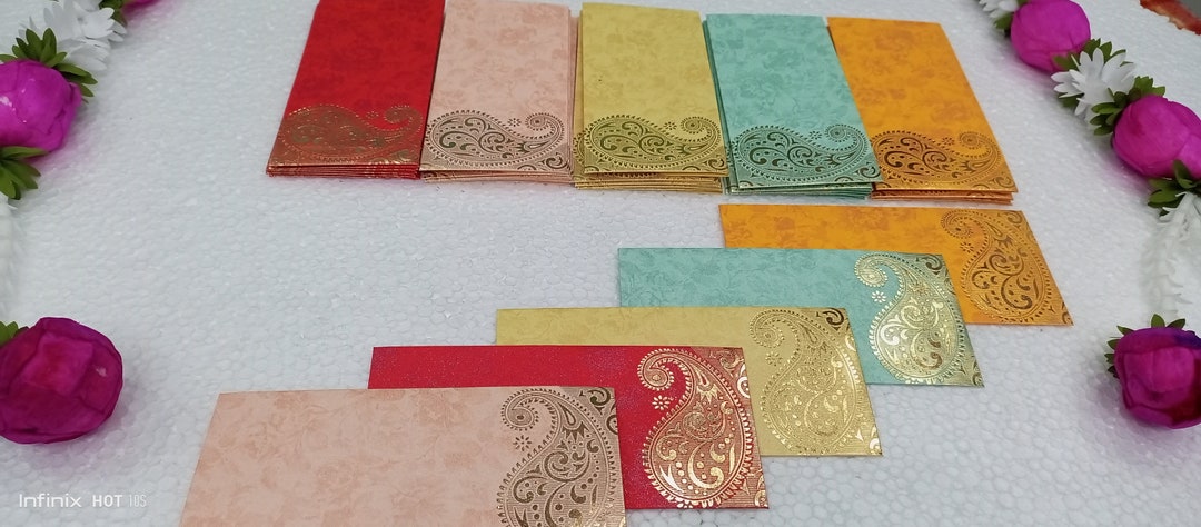 100x Personalized Paisley Peacock Money Envelopes: Wedding, Diwali, Eid ...