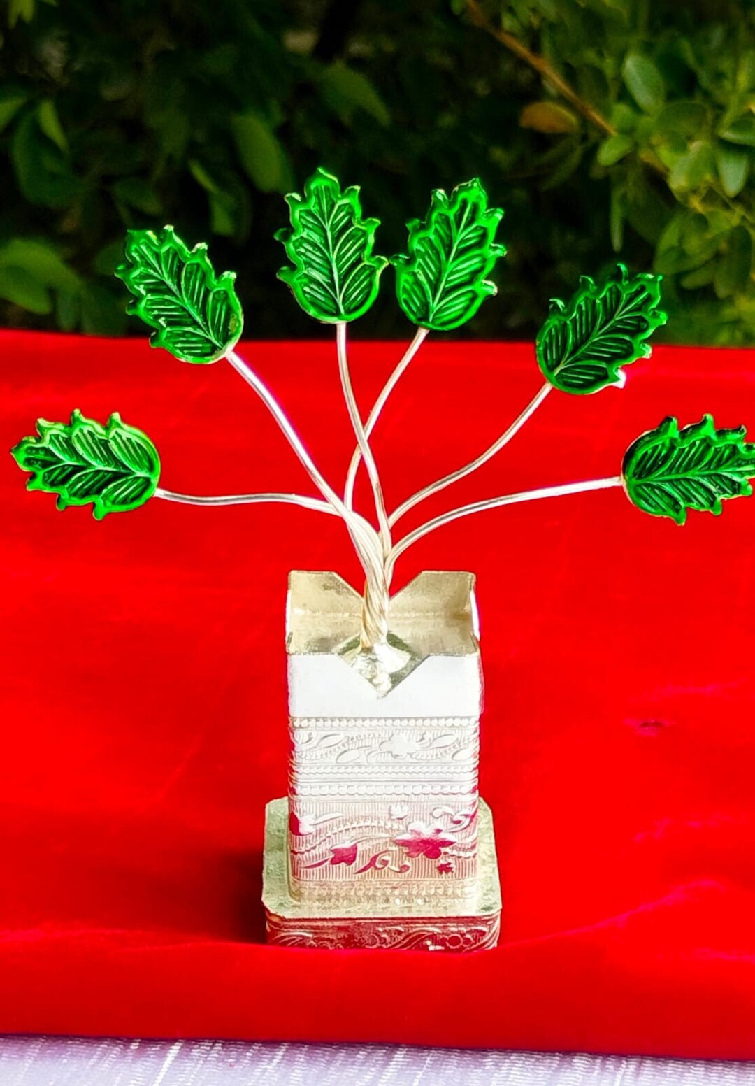 German Silver Tulsi Plant Green Leaf Puja Favors Return Gifts - Etsy