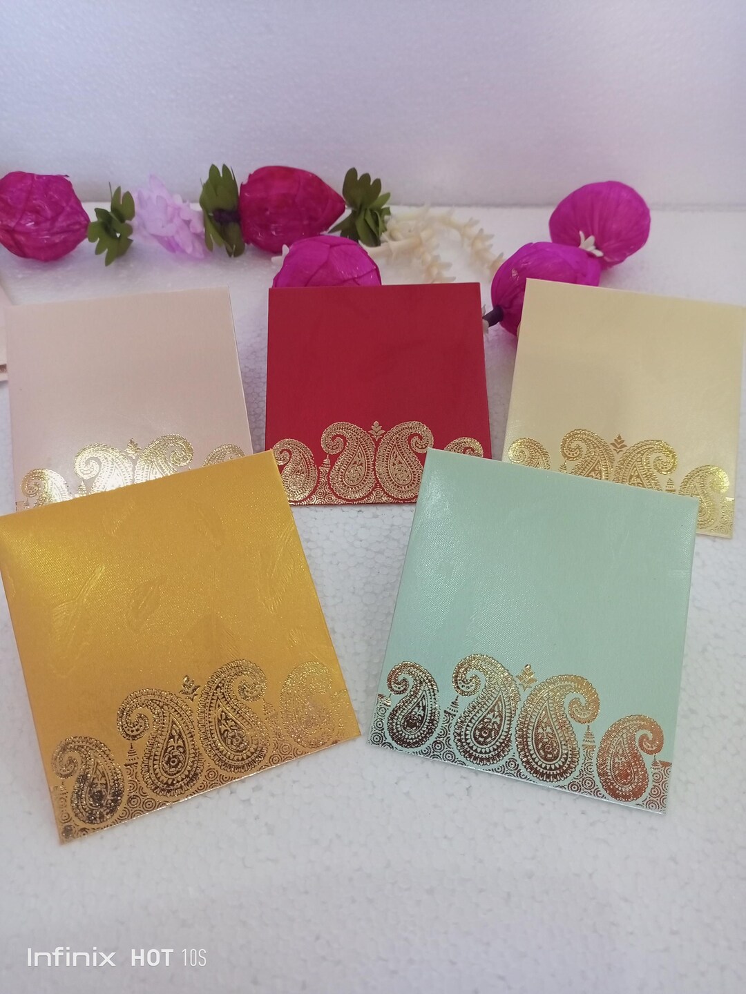 Pocket Envelope/personalized /luxury Personalised Gift Envelope/paisley ...